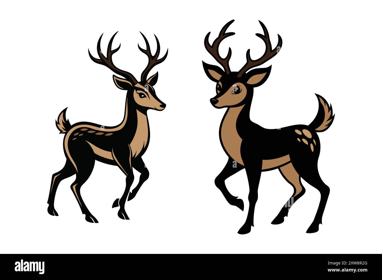 Cute deer drawing Stock Vector Images - Alamy
