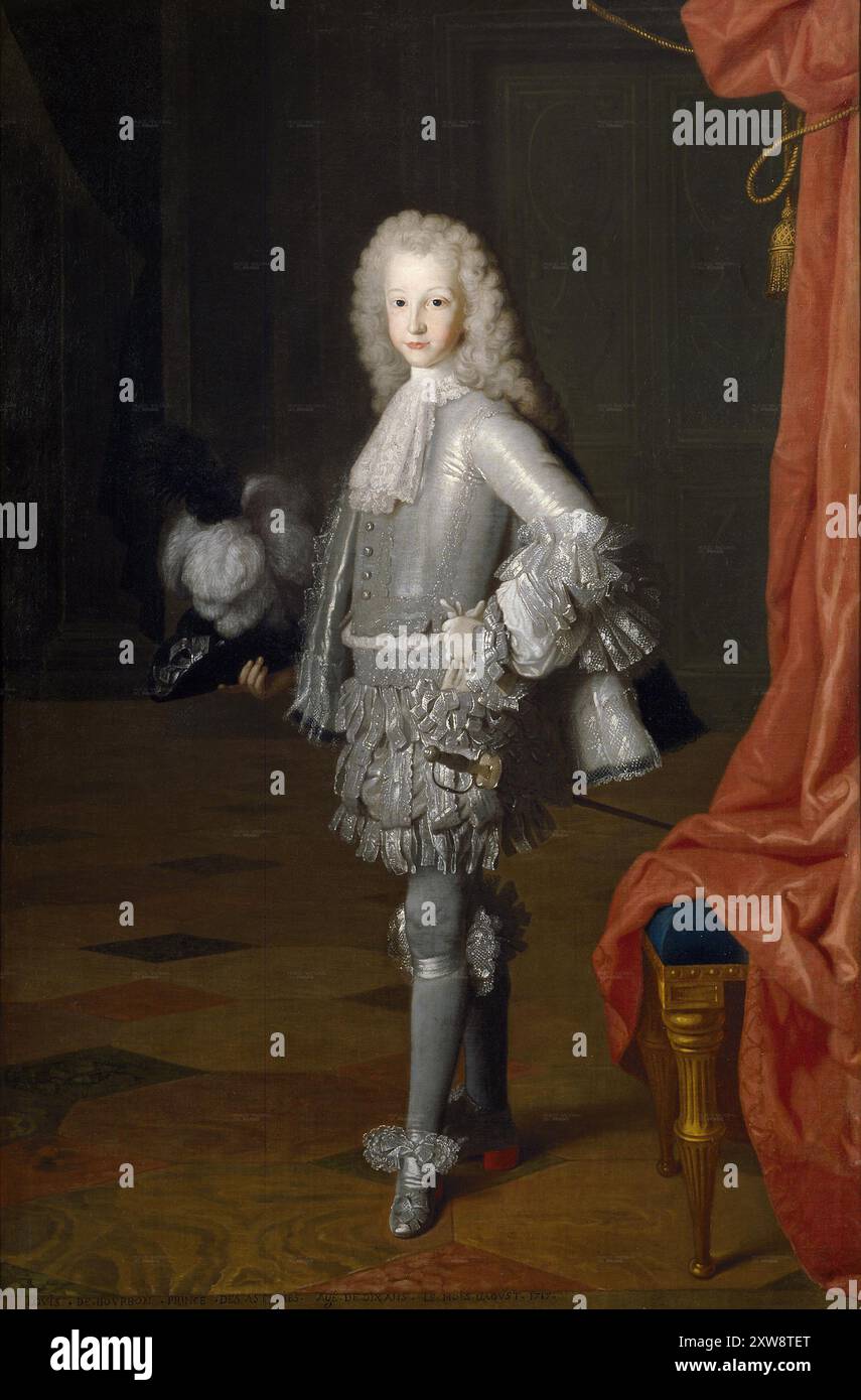 Louis I, Prince of Asturias - painting by Michel-Ange Houasse Stock ...