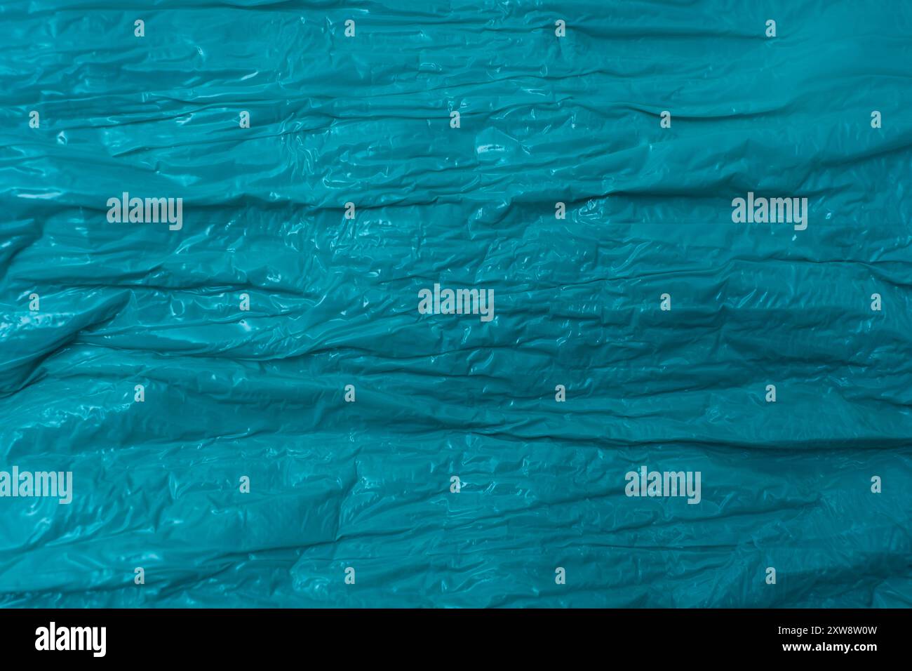 Turquoise Crumpled PE Film Texture, Close-Up Film, Background Design ...