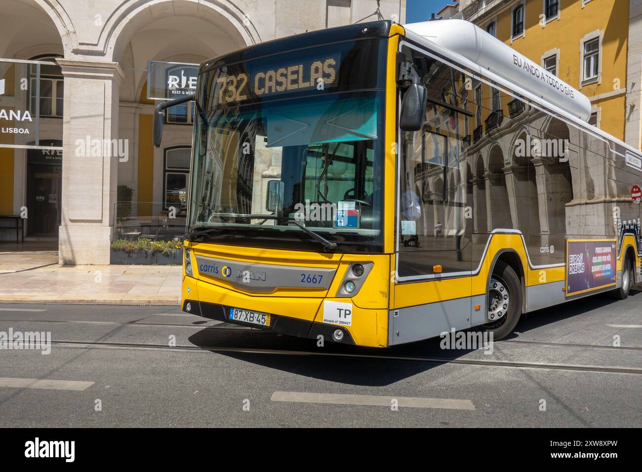 Lisbon City Carris Bus Fueled By Natural Gas Manufactured By MAN Truck ...