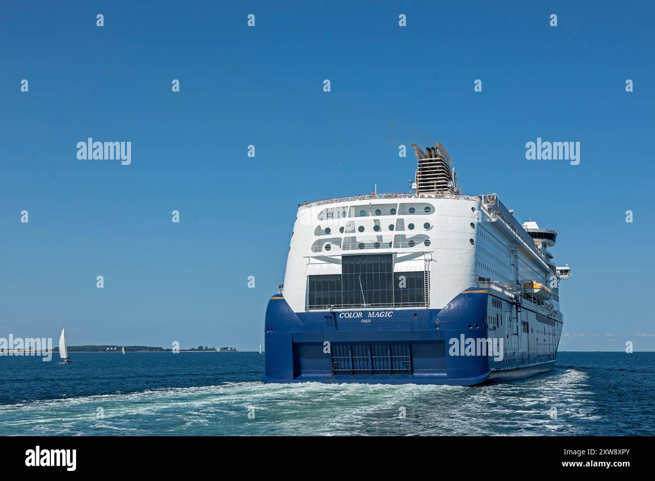 Color Line cruise ship Color Magic, sailing boat, Kiel Fjord, Kiel ...