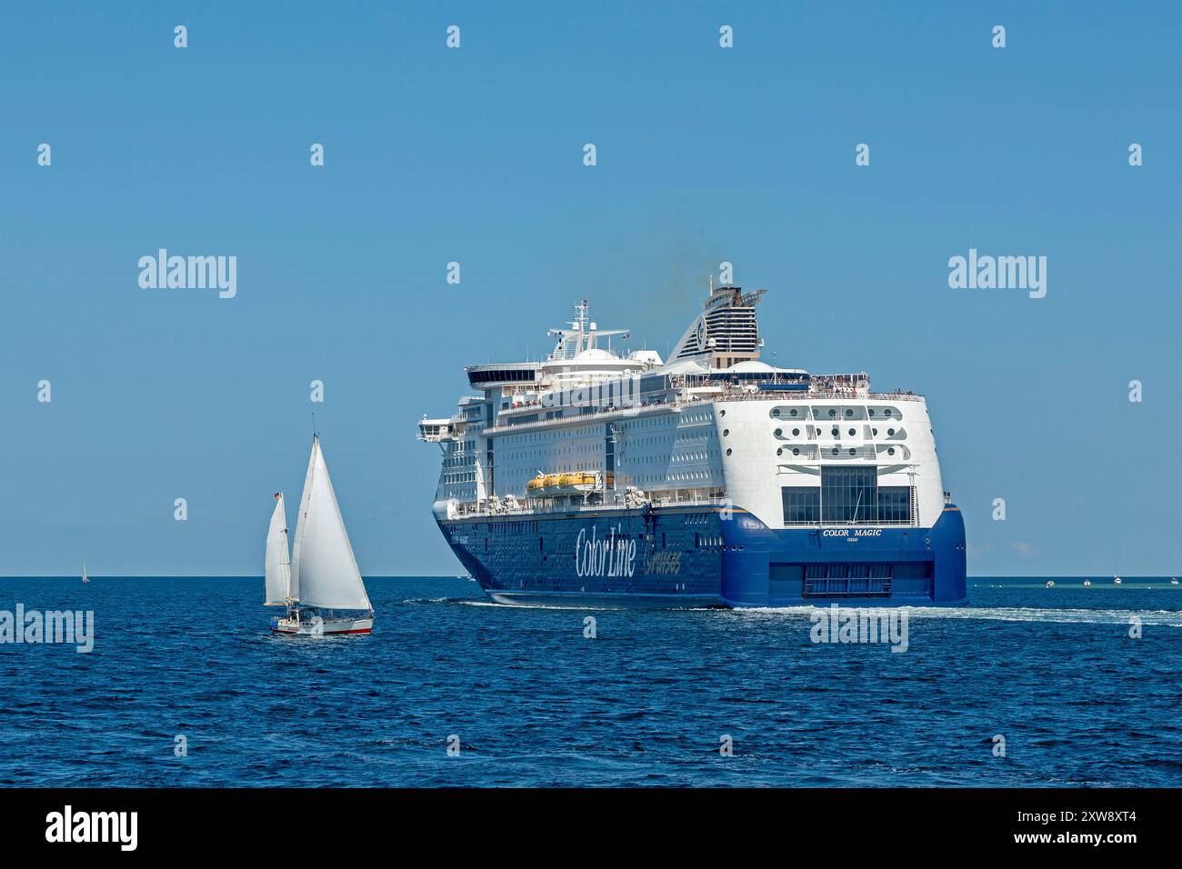 Color Line cruise ship Color Magic, sailing boat, Kiel Fjord, Kiel ...