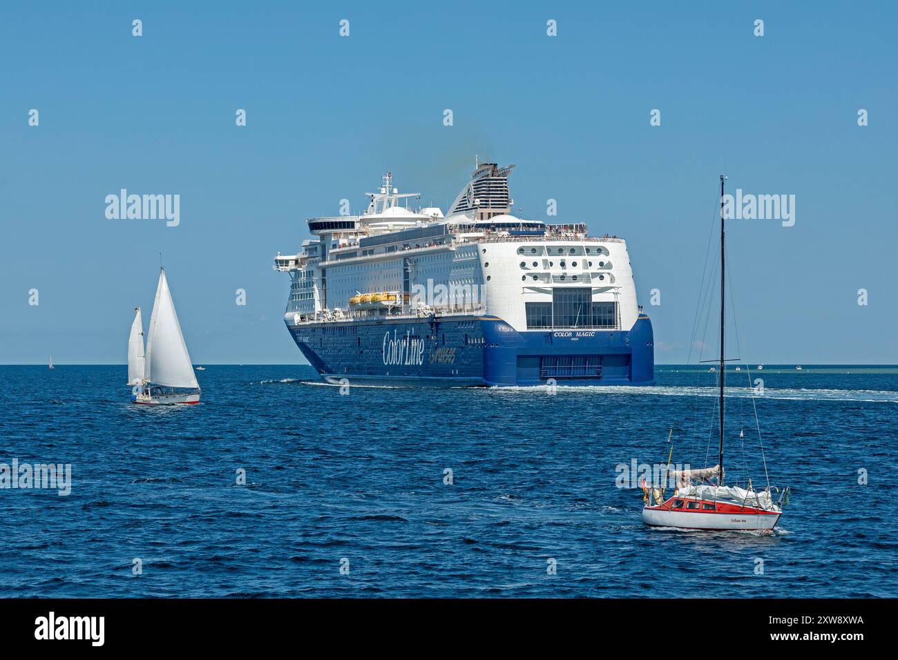 Color Line cruise ship Color Magic, sailing boats, Kiel Fjord, Kiel ...