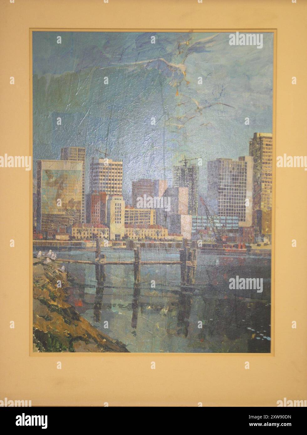 Robert Watts Painting - San Diego Downtown - San Diego Federal Savings ...