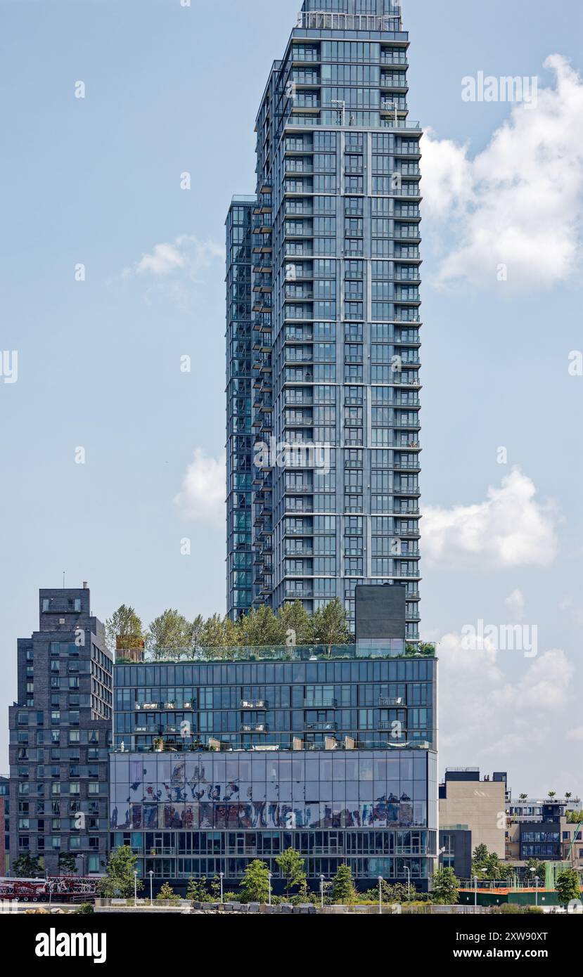 West Wharf, a gleaming glass tower at 60 Wharf Drive in Greenpoint, is ...