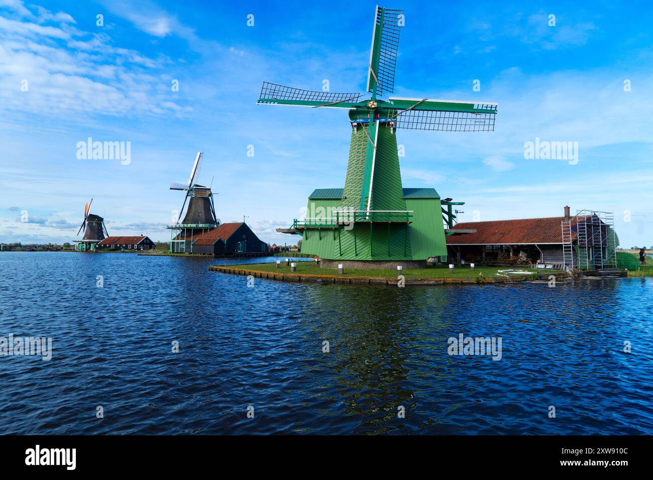 Dutch wind mills Stock Photo - Alamy