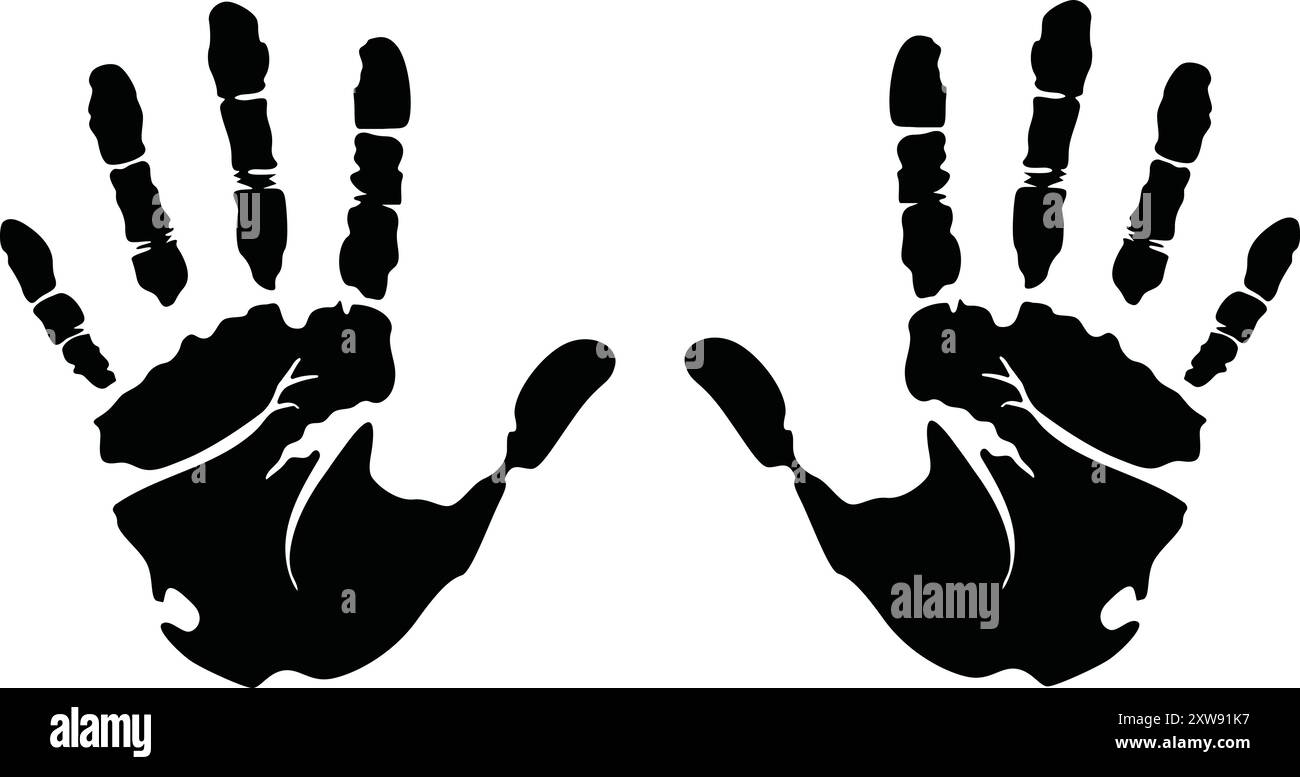 Handprints vector vectors hi-res stock photography and images - Alamy
