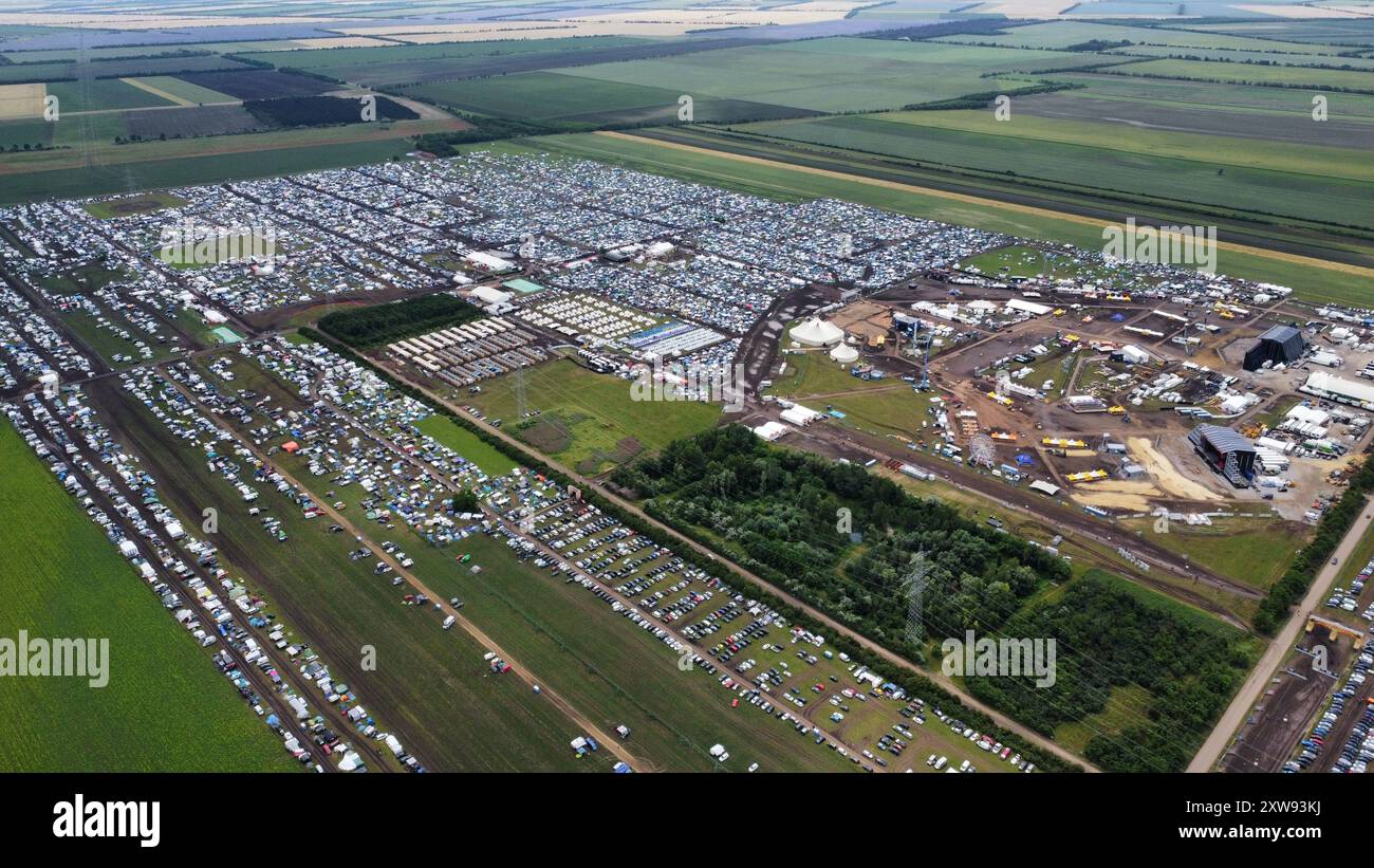Aerial view of the Nova Rock festival Stock Photo - Alamy