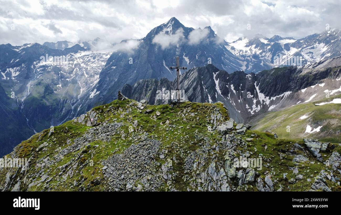 Scenery view of mountains in the austrian alps Stock Photo - Alamy