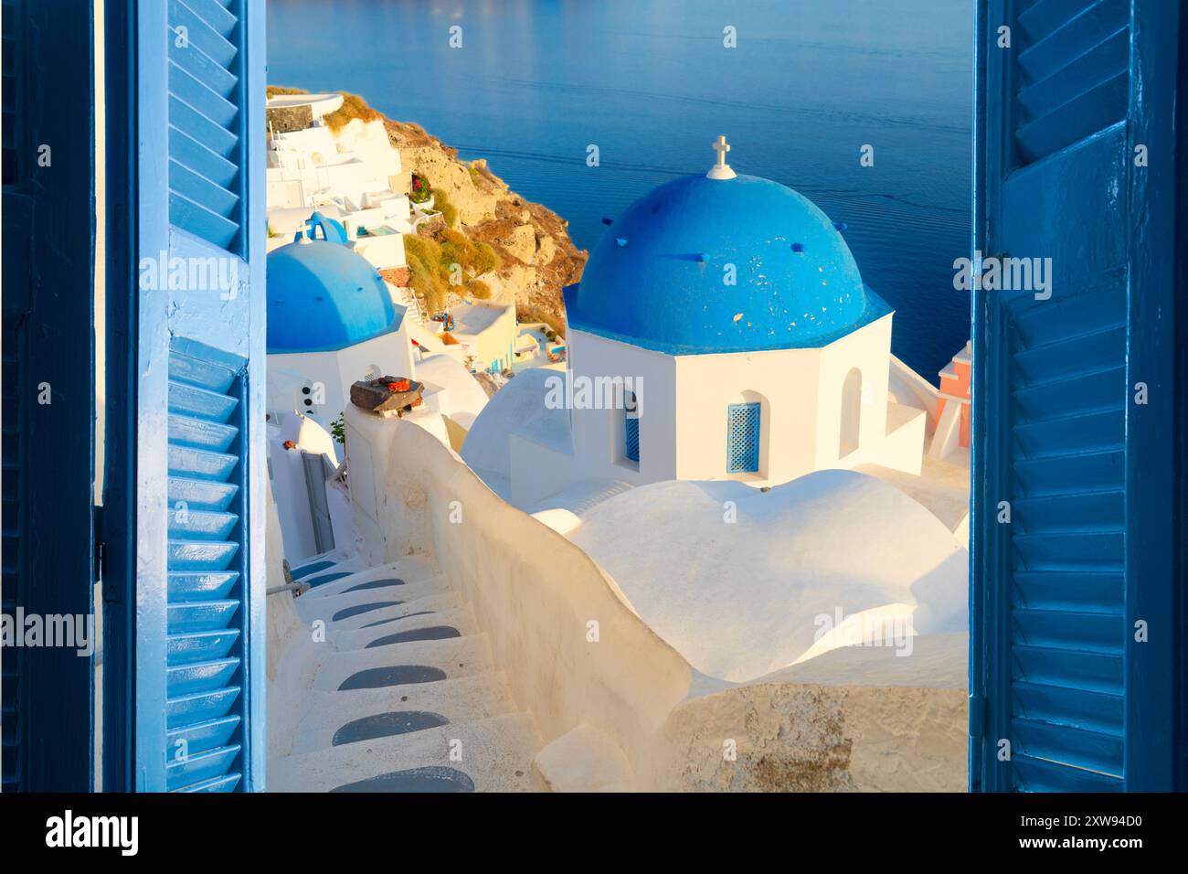 Oia, traditional greek village Stock Photo - Alamy