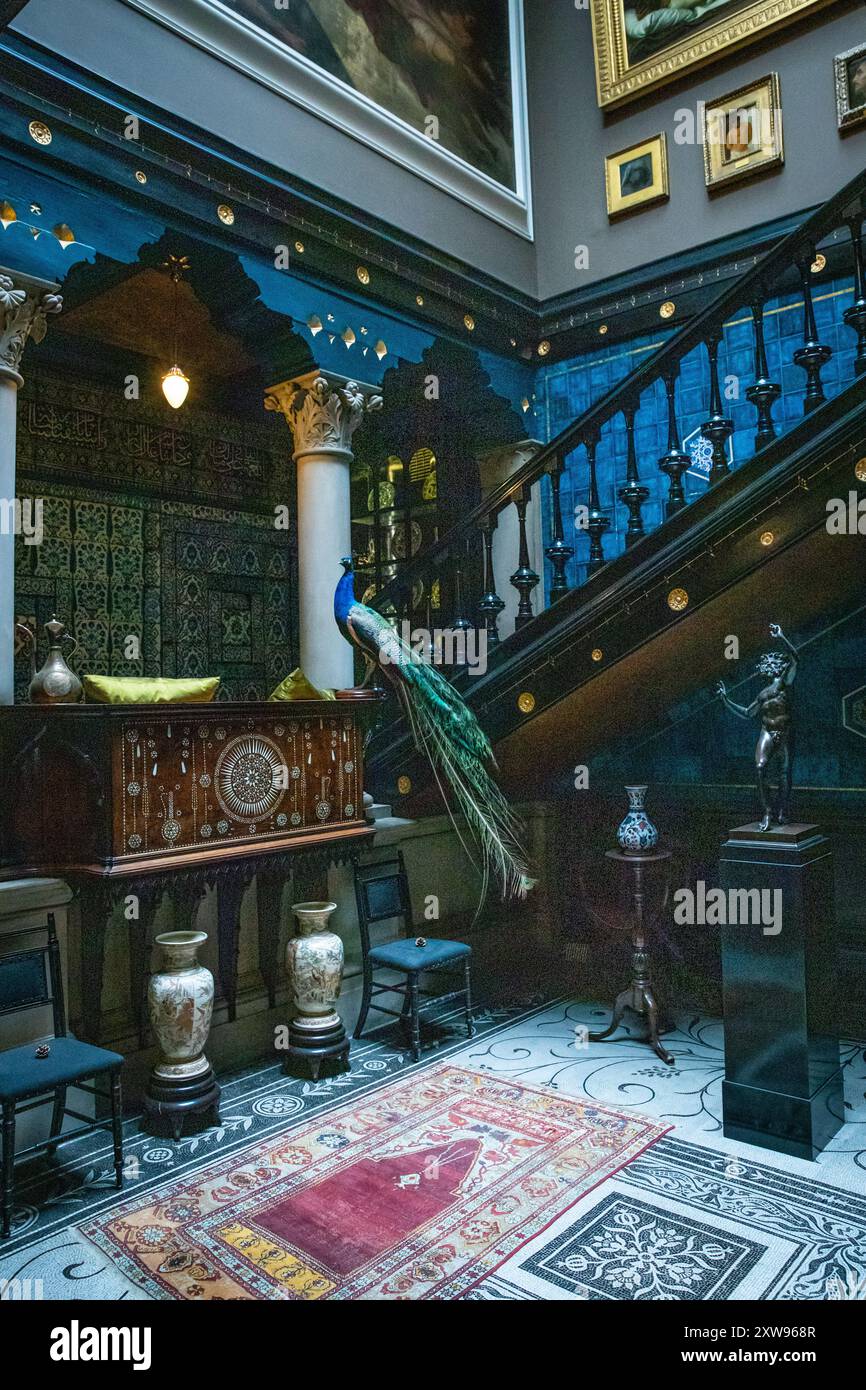 View of the Staircase Hall/Courtyard at Leighton House Museum Stock ...