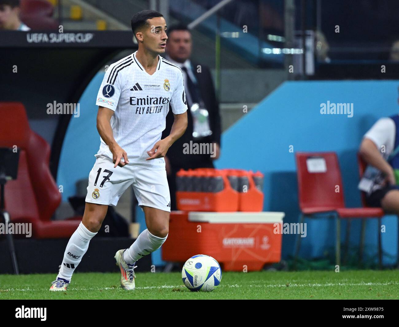 WARSAW - Lucas Vazquez of Real Madrid CF during the UEFA Super Cup ...