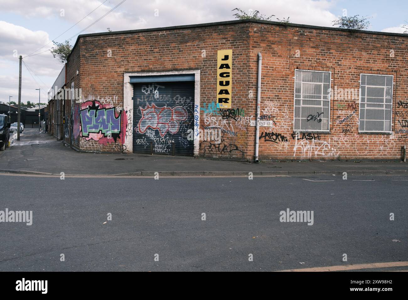 View of the Digbeth district in Birmingham, a former industrial area ...
