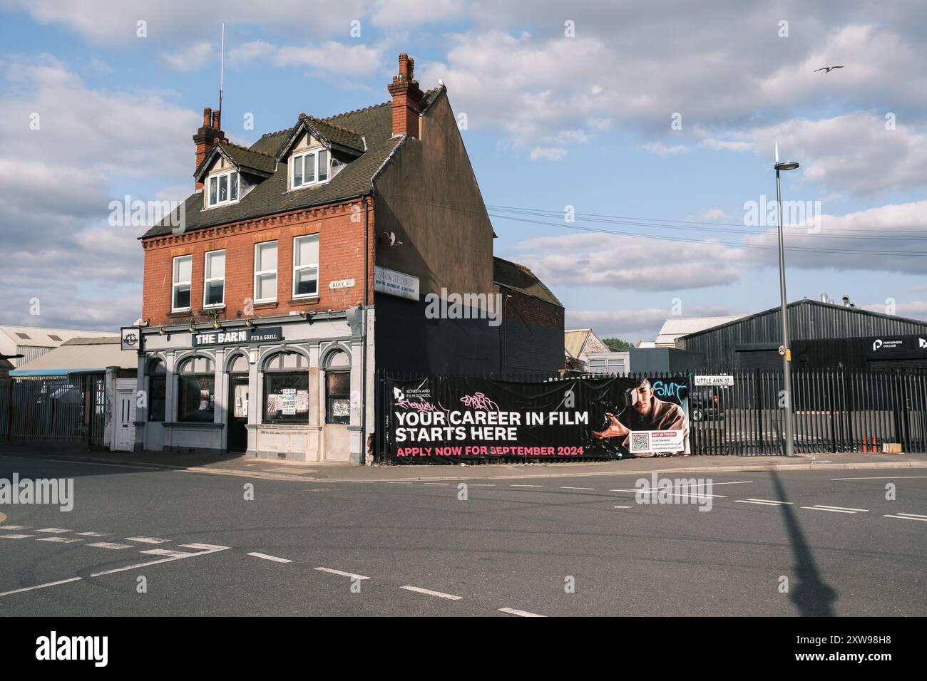 View of the Digbeth district in Birmingham, a former industrial area ...