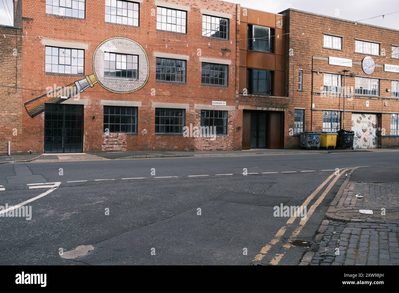 View of the Digbeth district in Birmingham, a former industrial area ...