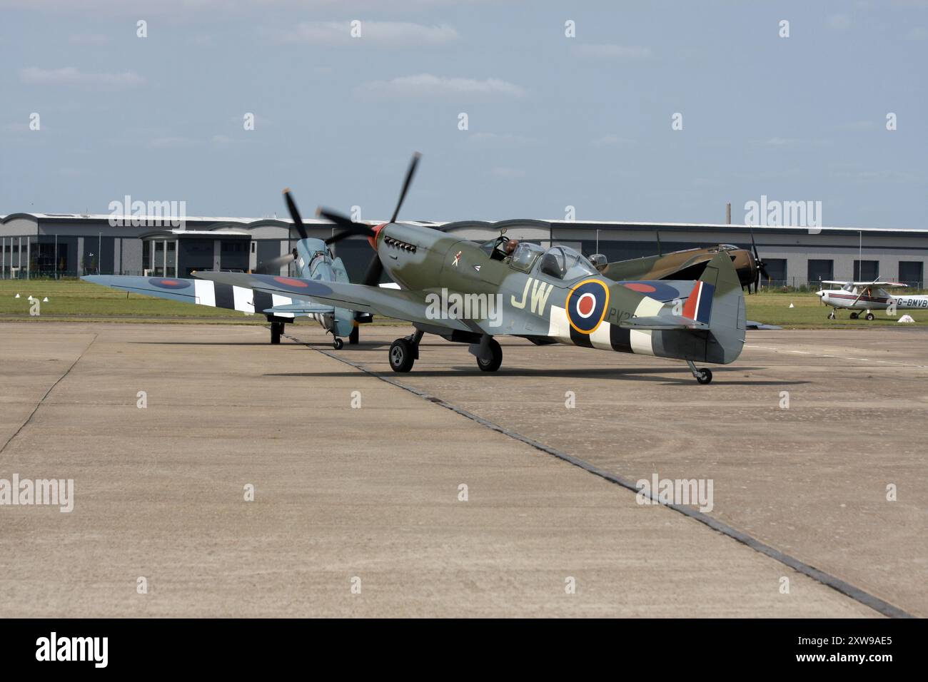 A Supermarine Spitfire Mk IX/T two seat conversion at Brighton City ...