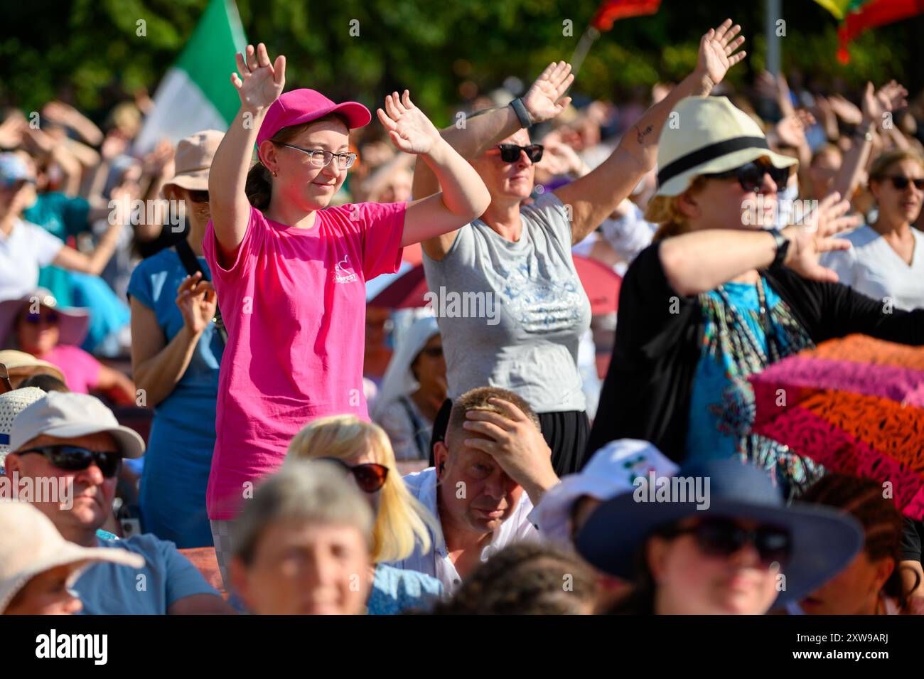 Young people dancing to Christian songs at Mladifest 2024, the annual ...