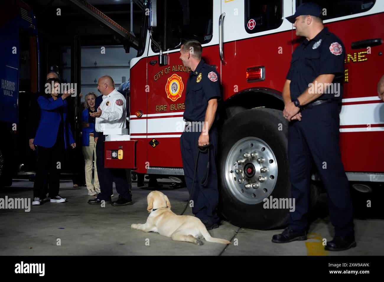 Democratic presidential nominee Vice President Kamala Harris, left ...