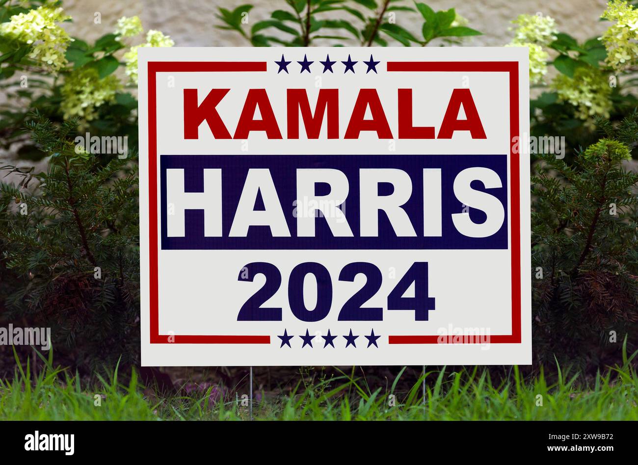 2024 US presidential election yard sign for democrat Kamala Harris. On ...