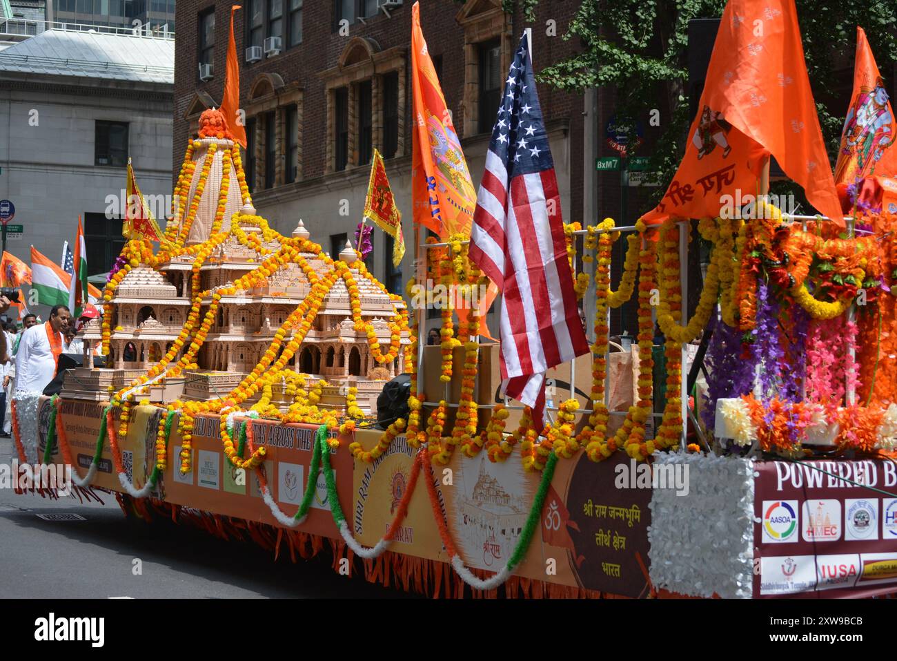 Controversial Ram Mandir float in the annual India Day Parade in New ...