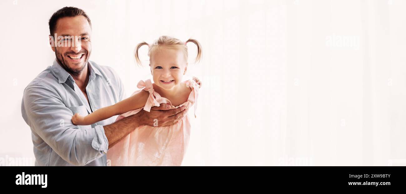 Happy single parent spending time with his child Stock Photo - Alamy