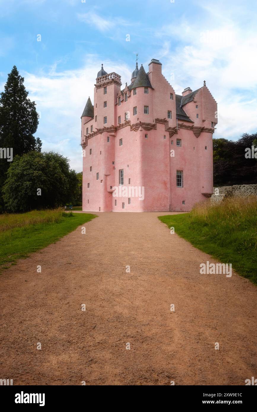 Craigievar Castle is an iconic Scottish castle in pink, located in ...