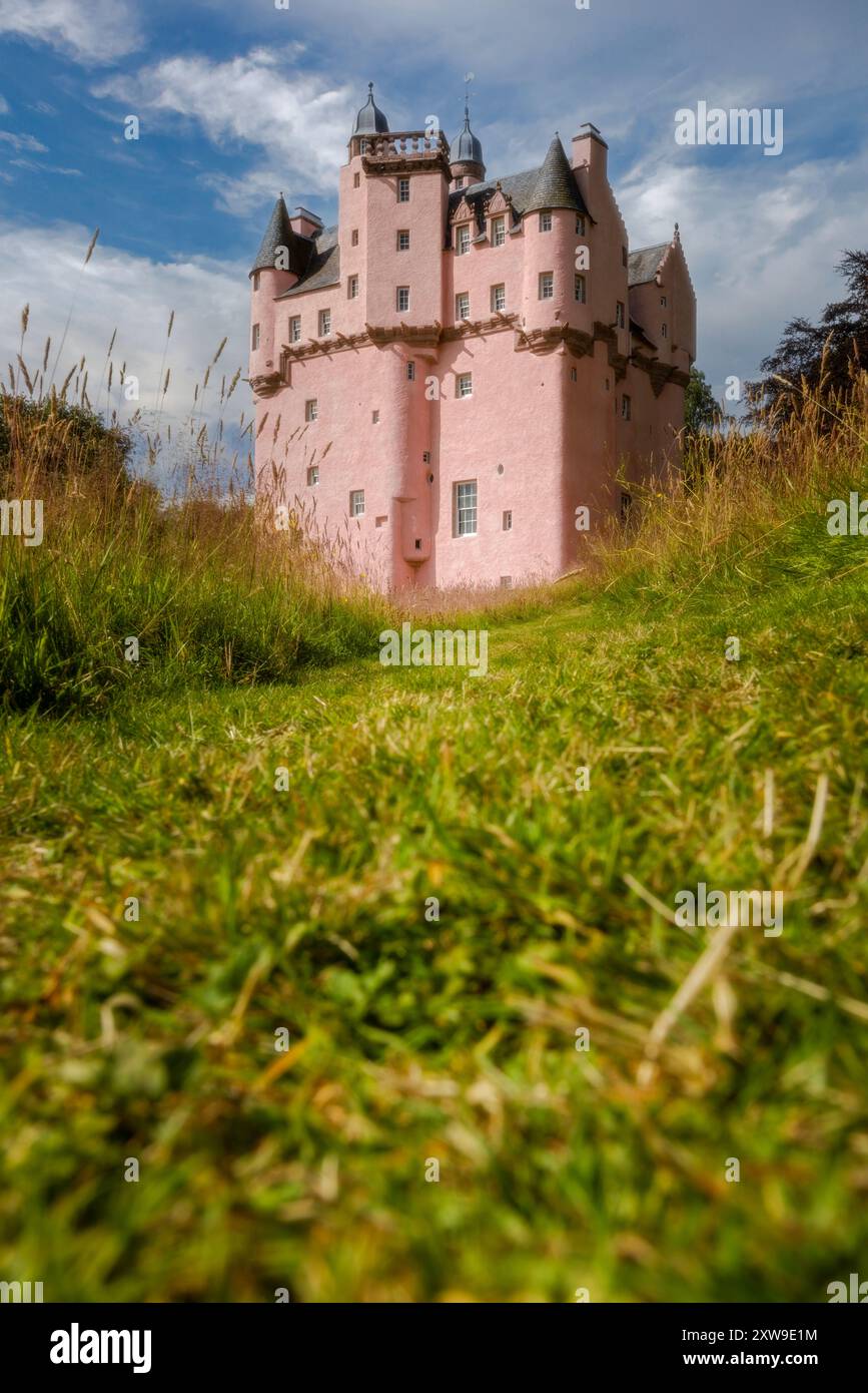 Craigievar Castle is an iconic Scottish castle in pink, located in ...