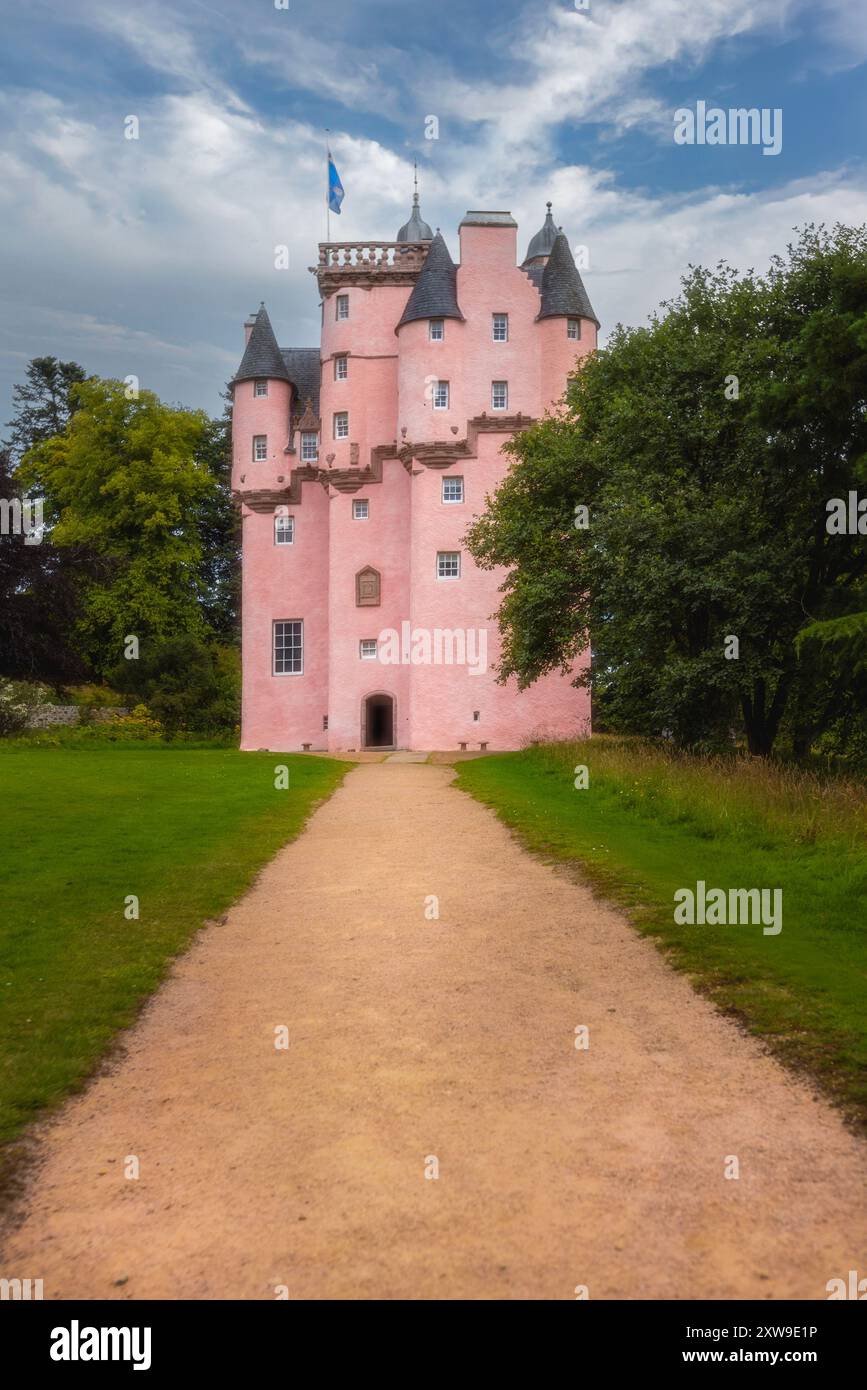 Craigievar Castle is an iconic Scottish castle in pink, located in ...