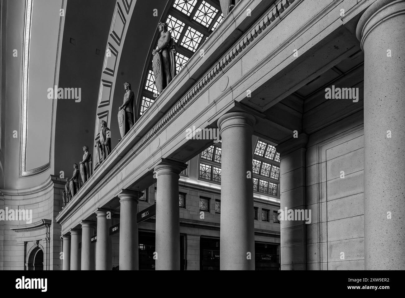 Washington DC – US – Mar 22, 2024 Black and white view of the historic ... Washington DC – US – Mar 22, 2024 Black and white view of the historic ...
