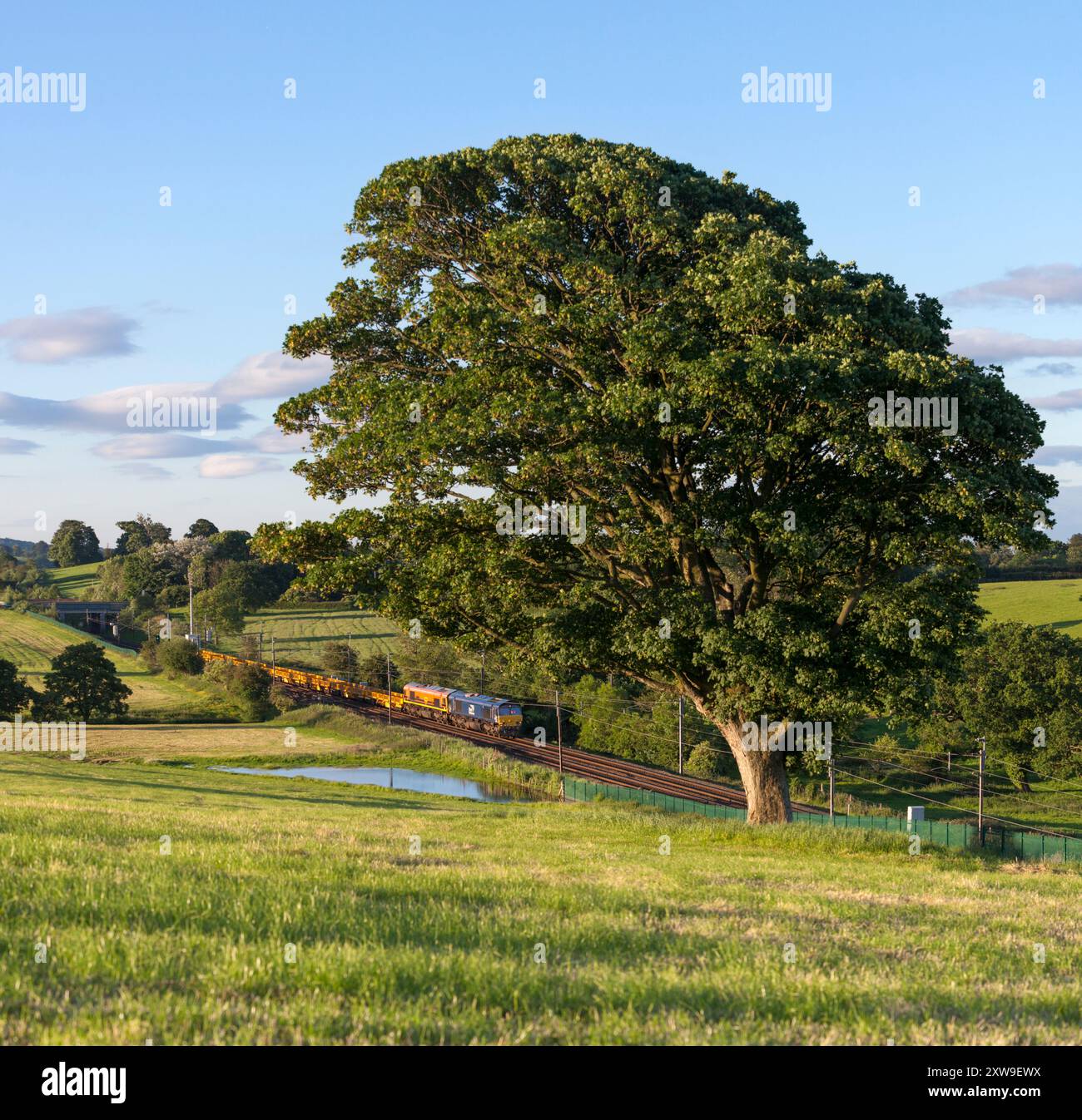Direct Rail Services class 66 locomotiveon the west coast mainline in ...