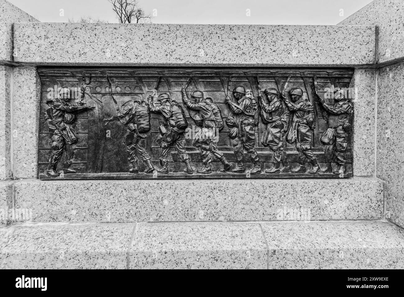 Washington DC – US – Mar 22, 2024 A black and white closeup of one of ...