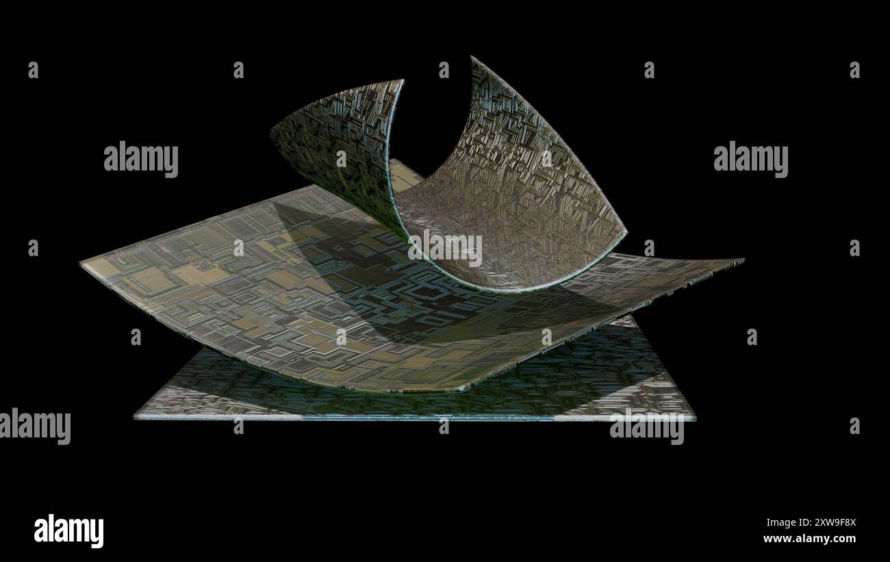 Papertronics. Paper electronics. Thin flexible circuit board. 3d ...