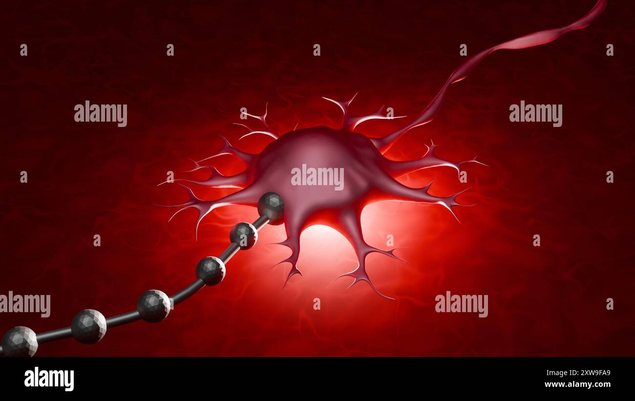 Synaptic transistors. Neuron with artificial connection. Artificial ...