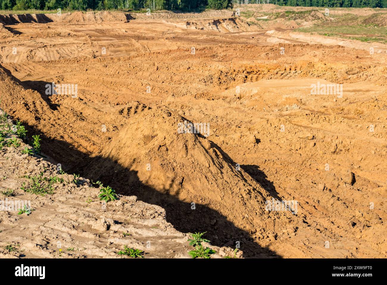 Sand quarry and mining, sandy landscape Stock Photo - Alamy