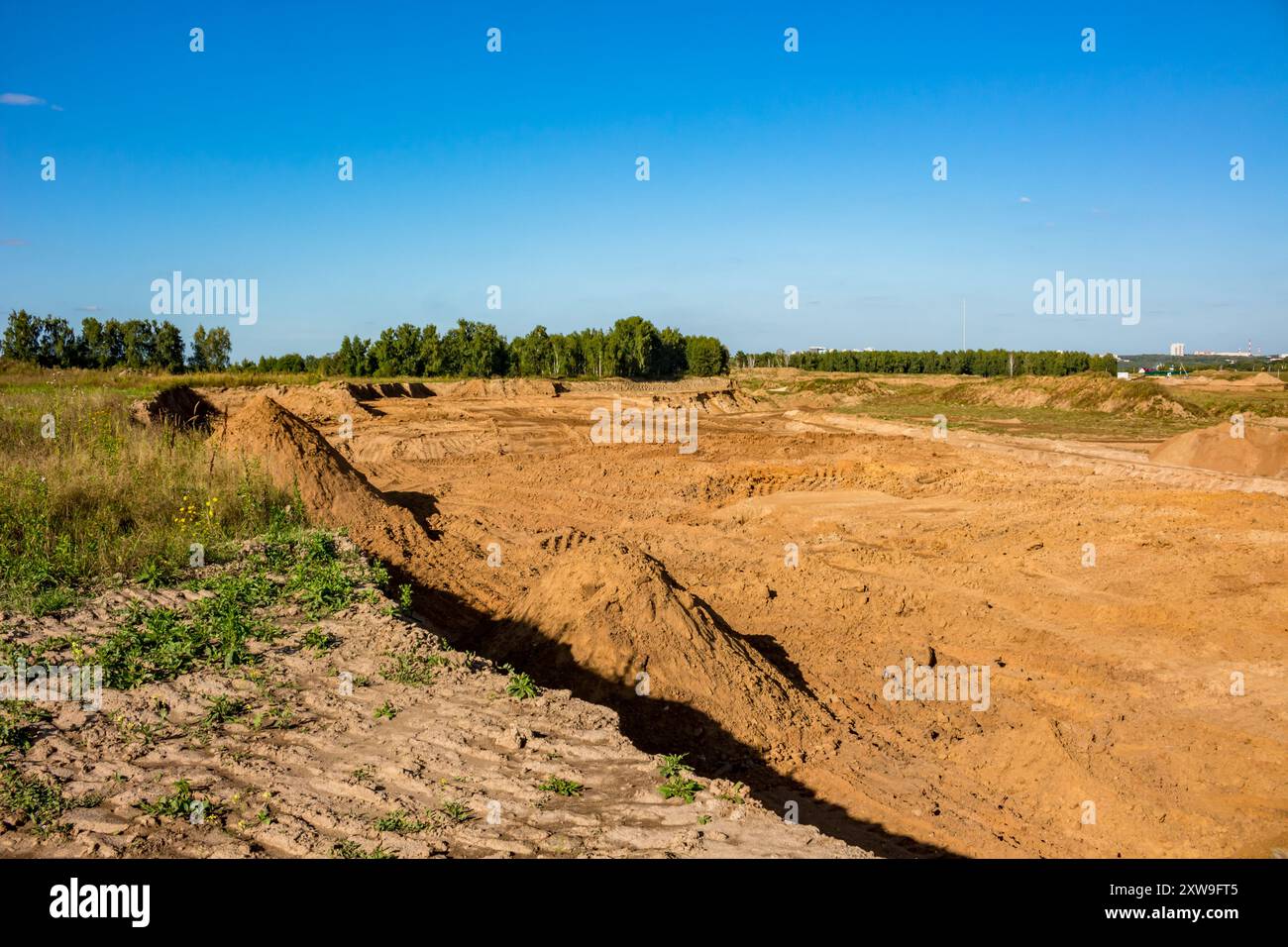Sand quarry and mining, sandy landscape Stock Photo - Alamy