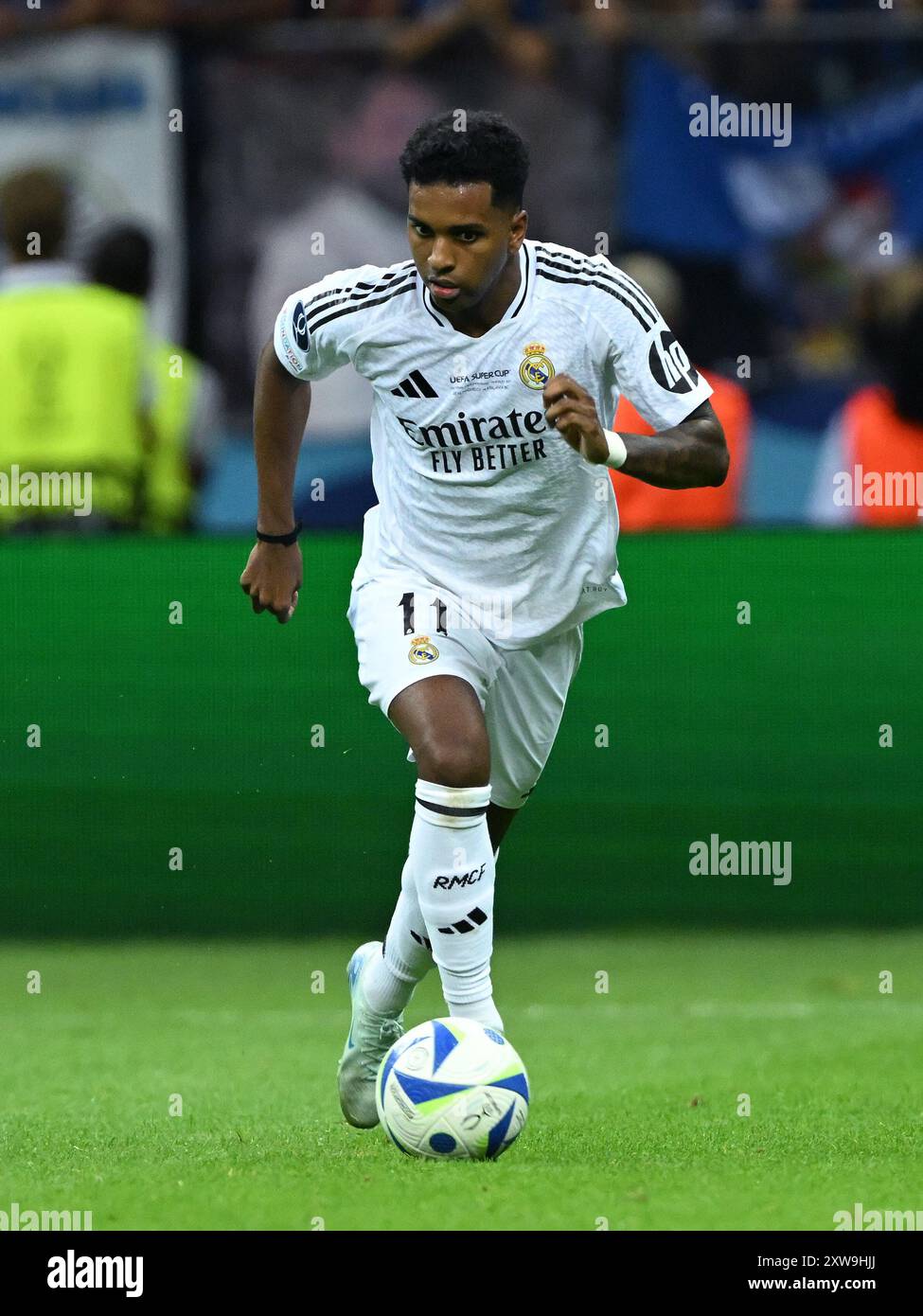 WARSAW - Rodrygo of Real Madrid CF during the UEFA Super Cup between ...