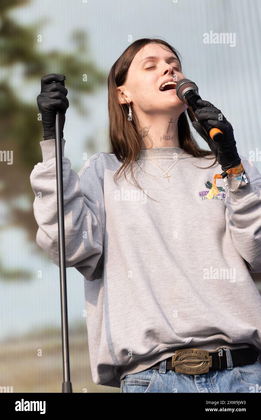 London, UK. Sunday August 18, 2024. Ethel Cain performs on the East ...