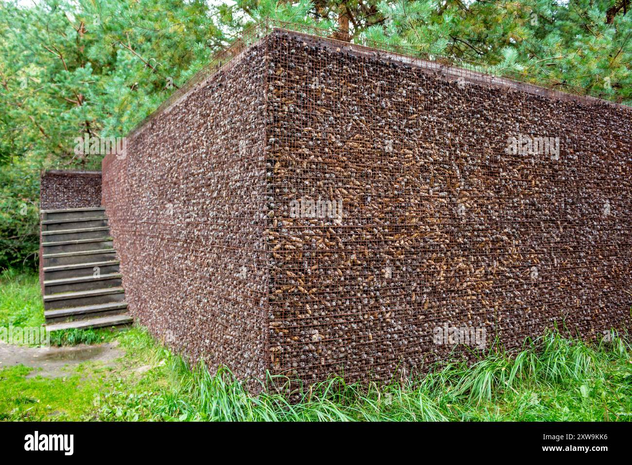Landscaping Art Park "Nikola-Lenivets". Pavilion of cones Stock Photo ...