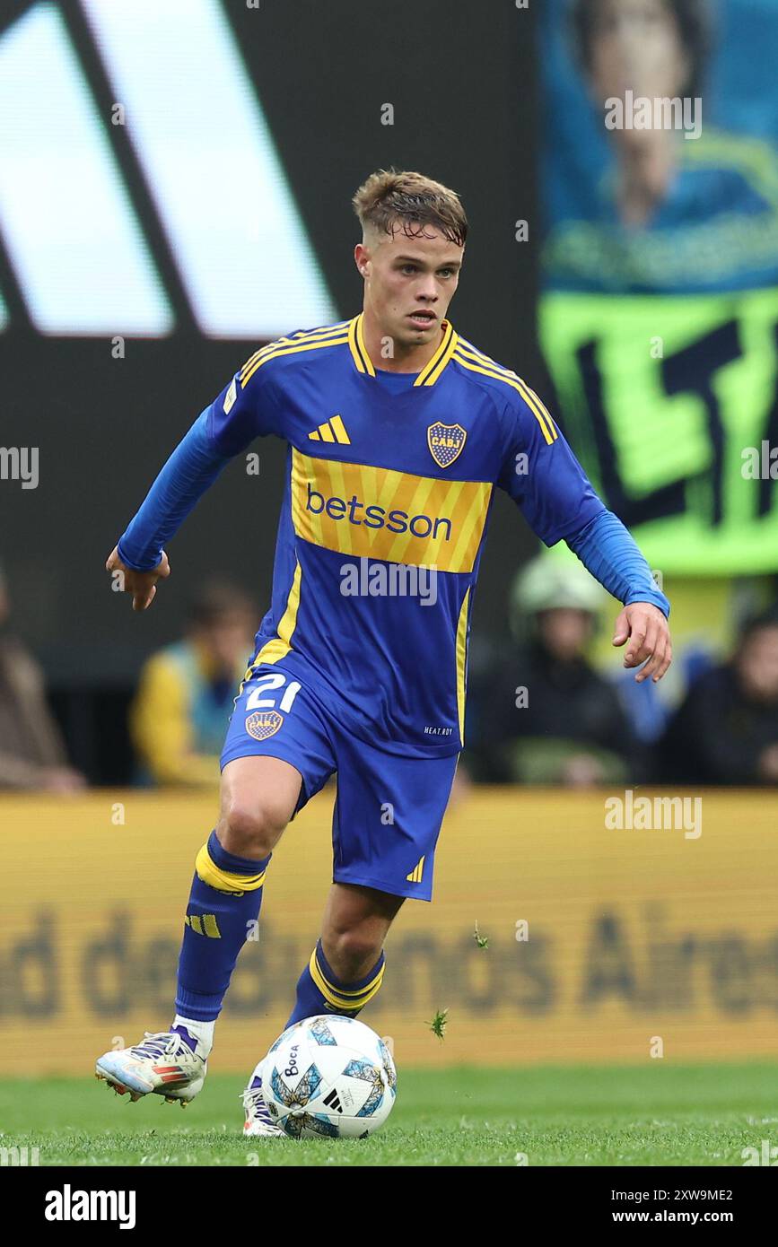 Boca Juniors' midfielder Ignacio Miramon looks on during the Argentine ...