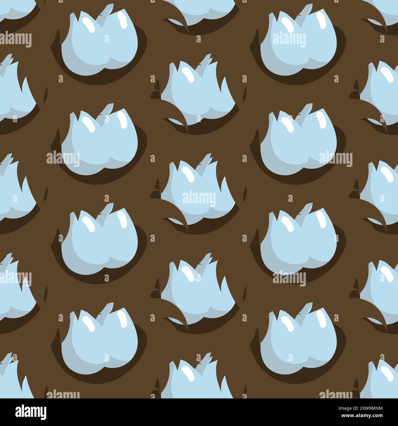 Birds nest with eggs. Vector illustration. Simple seamless pattern ...