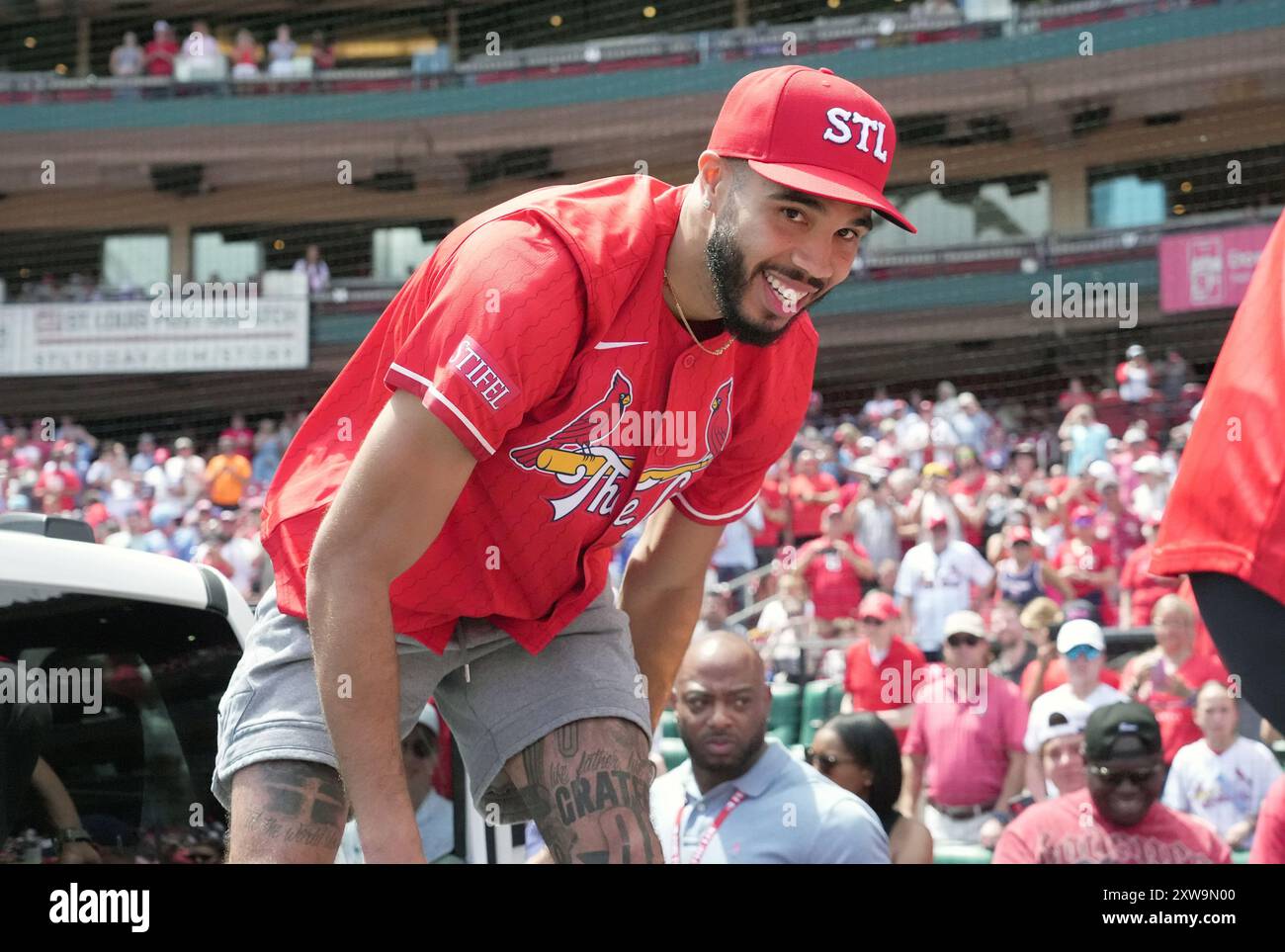 St. Louis, United States. 18th Aug, 2024. NBA World Champion Jayson ...