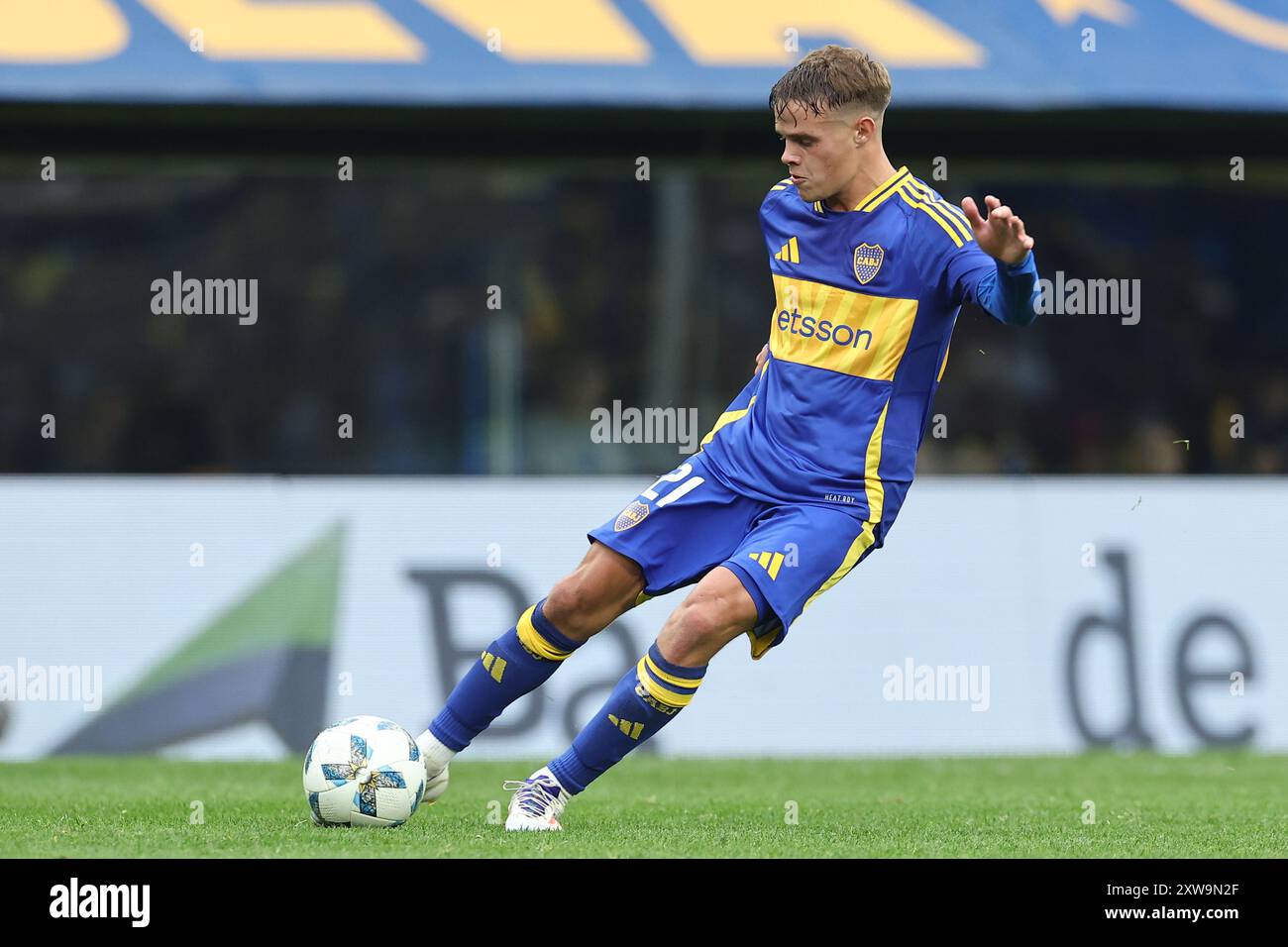 Boca Juniors' midfielder Ignacio Miramon looks on during the Argentine ...