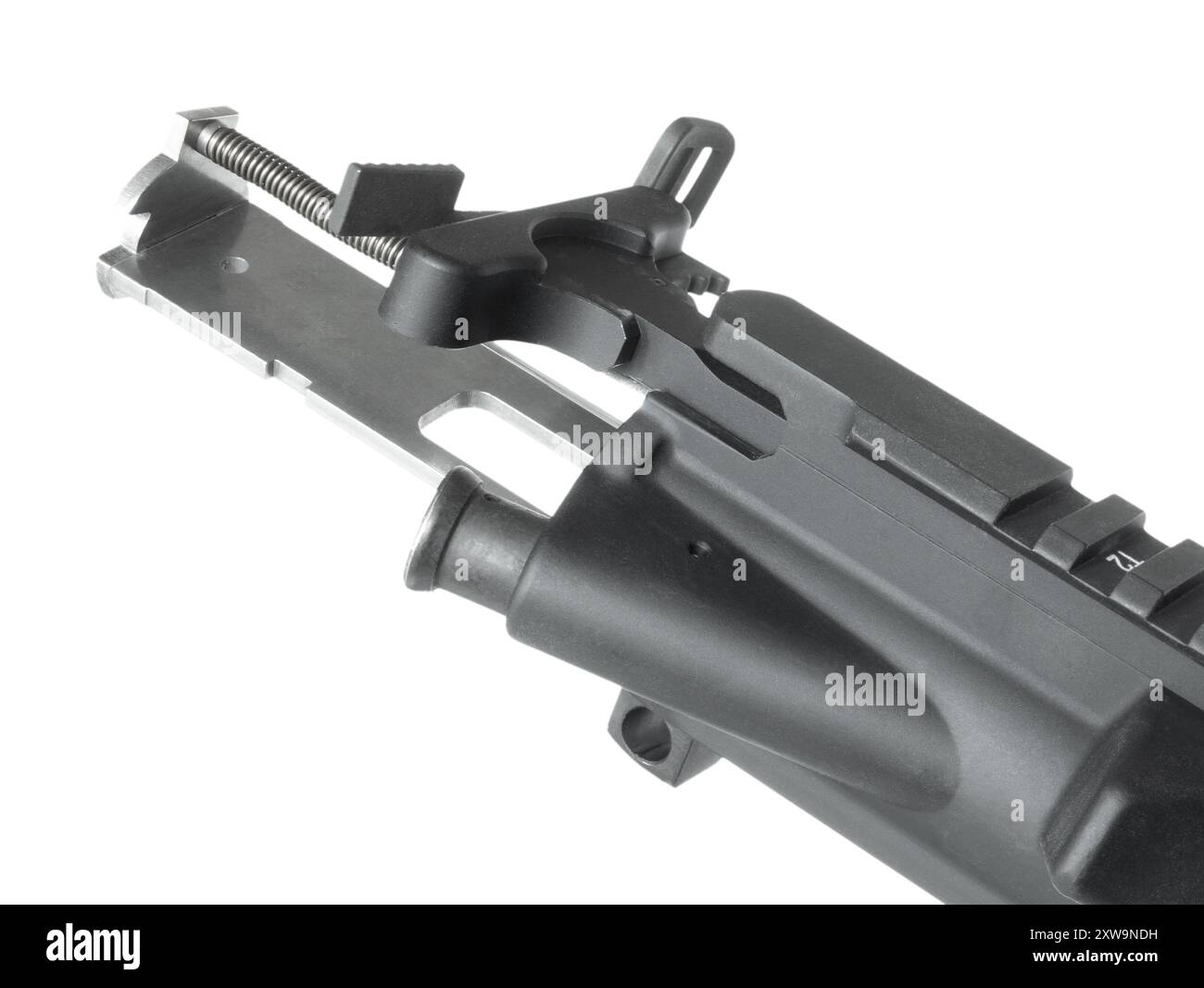 Installation of a bolt carrier group to shoot .22 rimfire ammunition in ...