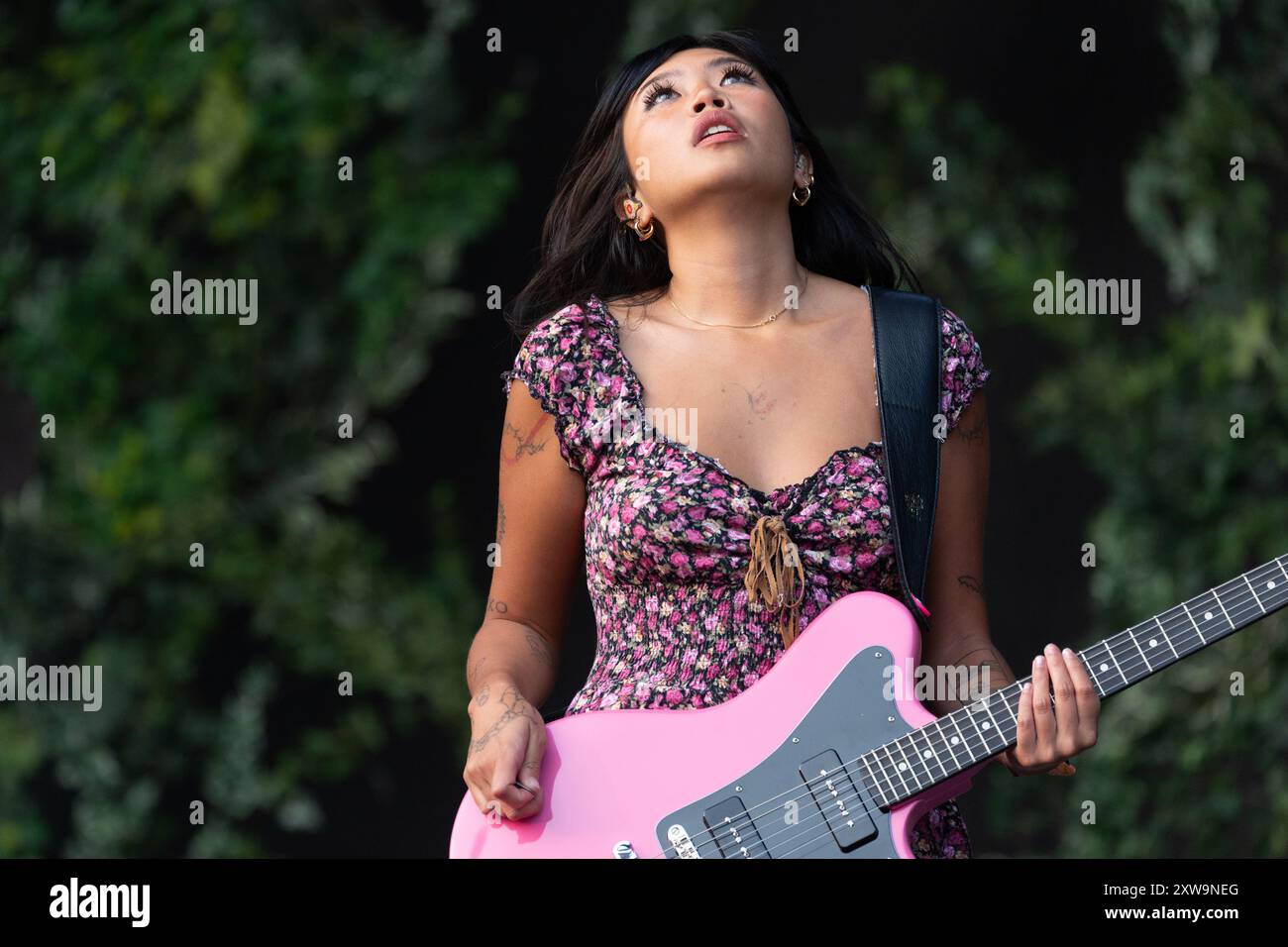 London, UK. Sunday August 18, 2024. Beabadoobee performs on the East ...