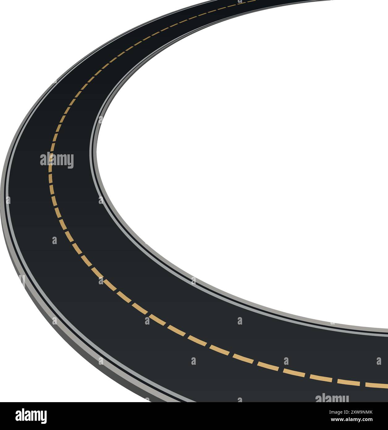 Road turn. Asphalt way. Racing empty path Stock Vector Image & Art - Alamy