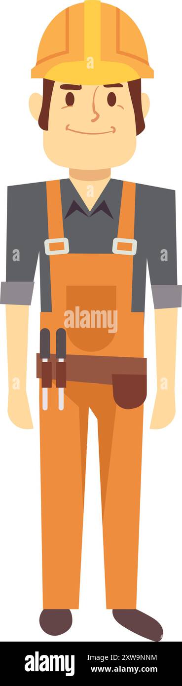 Construction worker. Repairman character. Color repair mascot Stock ...