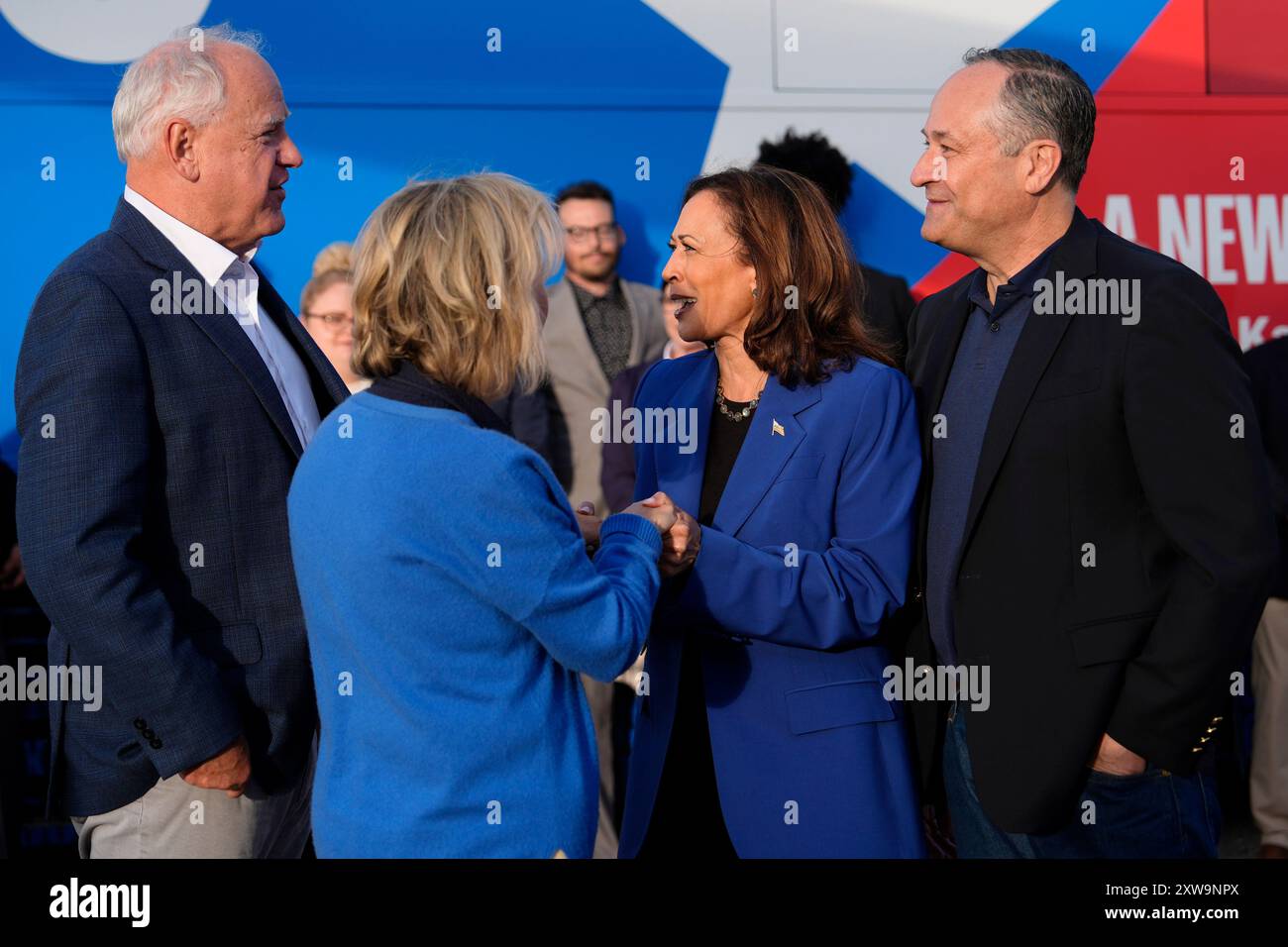 Second gentleman Doug Emhoff, from right, Democratic presidential ...