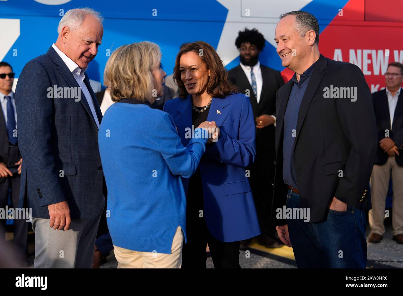 Second gentleman Doug Emhoff, from right, Democratic presidential ...