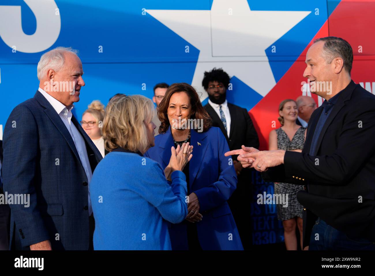 Second gentleman Doug Emhoff, from right, Democratic presidential ...
