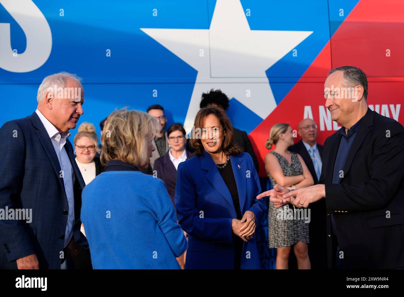 Second gentleman Doug Emhoff, from right, Democratic presidential ...